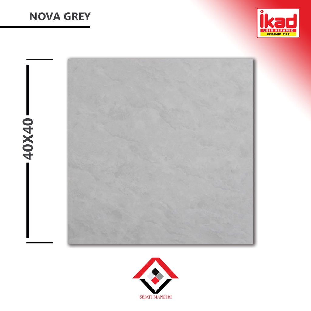 Jual keramik 40x40 - motif marmer - ikad nova grey | Shopee Indonesia