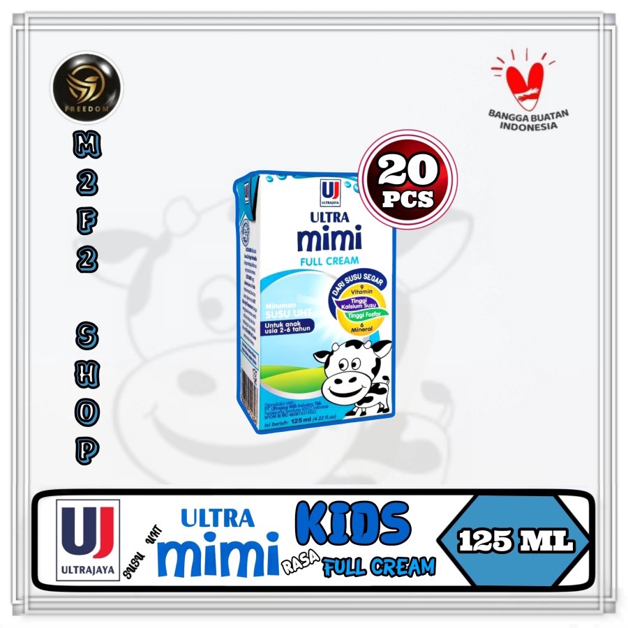Jual Susu Ultra Milk Mimi Kids Kotak UHT Rasa Full Cream - 125 ml (Kemasan 20 Pcs) | Shopee ...