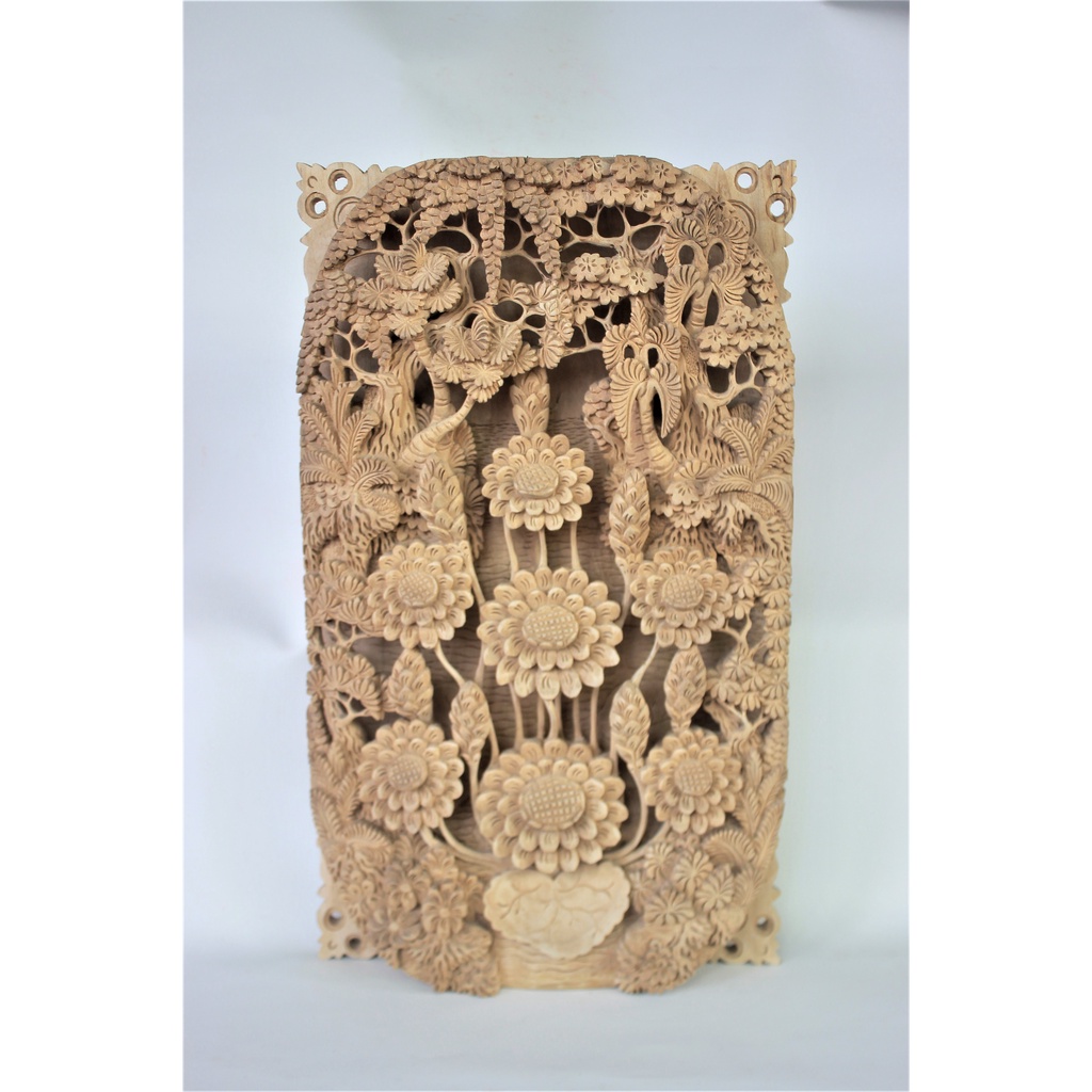 Jual Ukiran Kayu Bali Hiasan Dinding Patung Buatan Tangan Ukuran 50 x ...