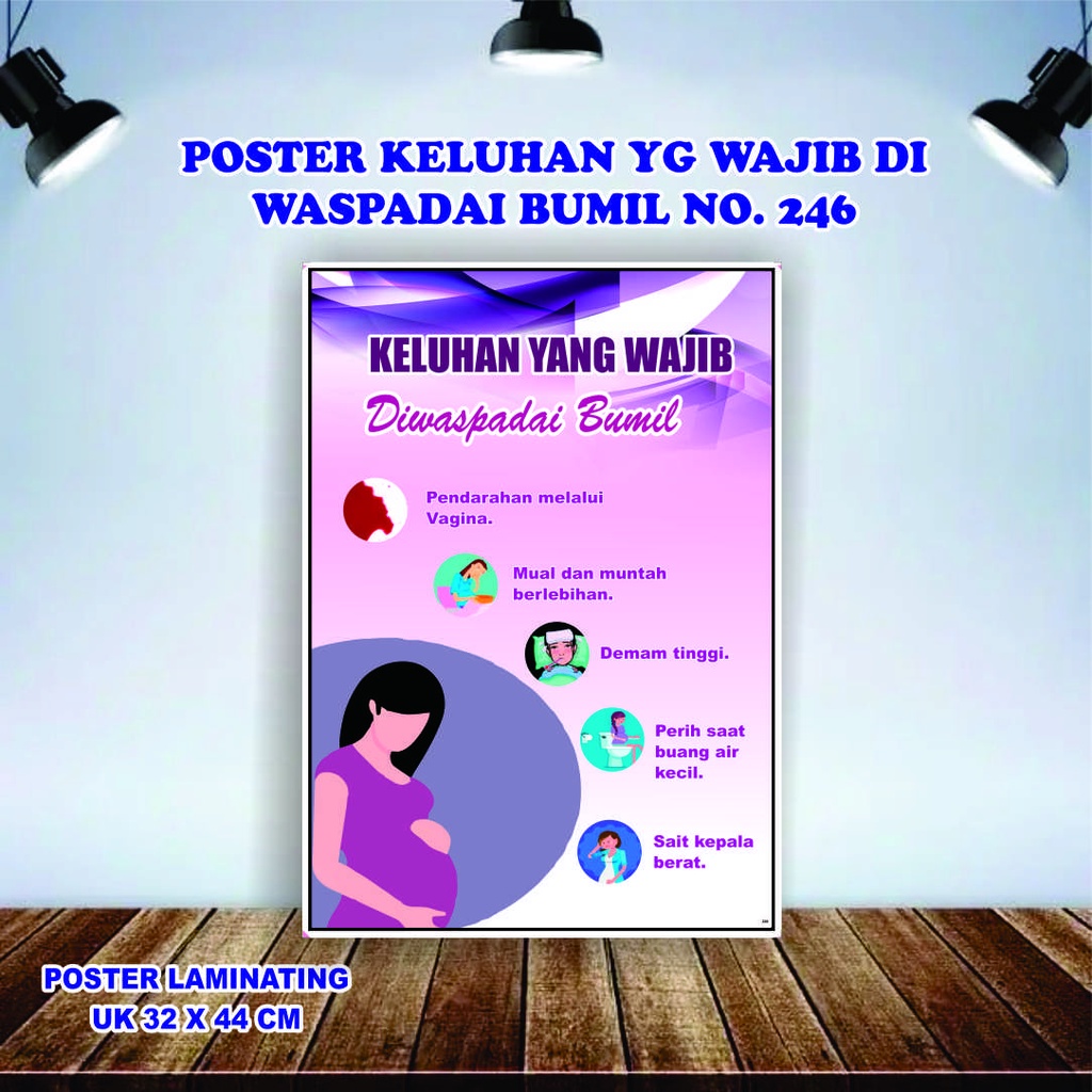 Jual POSTER KELUHAN YG WAJIB DI WASPADAI BUMIL( 246) | Shopee Indonesia