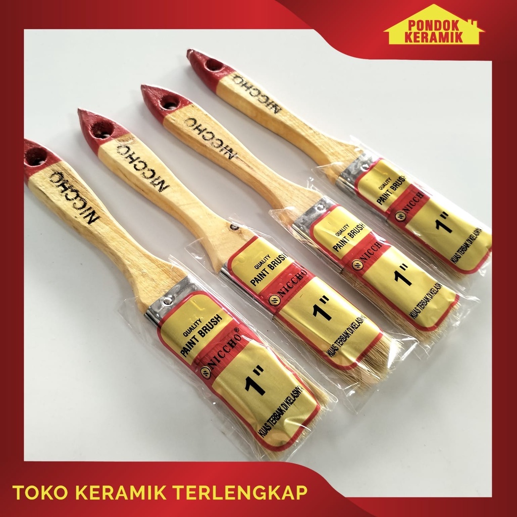 Jual KUAS CAT TEMBOK DINDING SERBAGUNA UKURAN 1 INCH MERK NICCHO ...