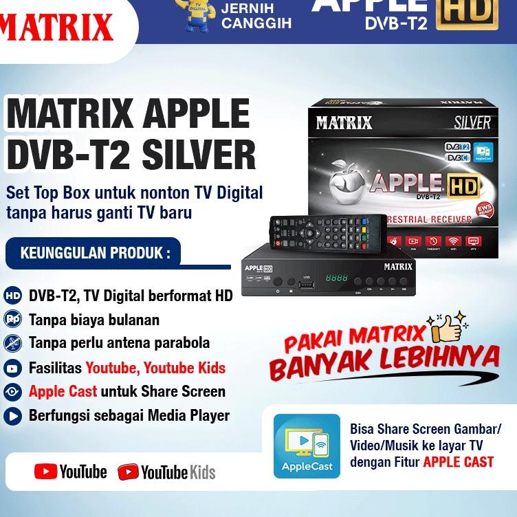 Jual Set Top Box Tv Digital Matrix DVB T2 Apple HD EWS / set top box dvb t2 / set box tv digital ...