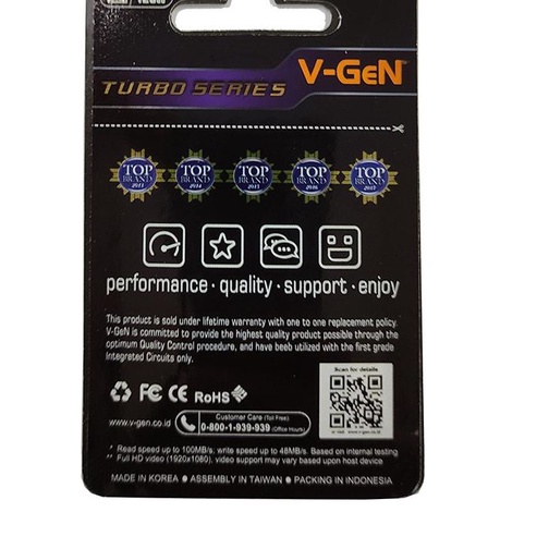 Jual MicroSD V-GeN Turbo 128GB Class 10 Memory Card Micro SD VGEN ...