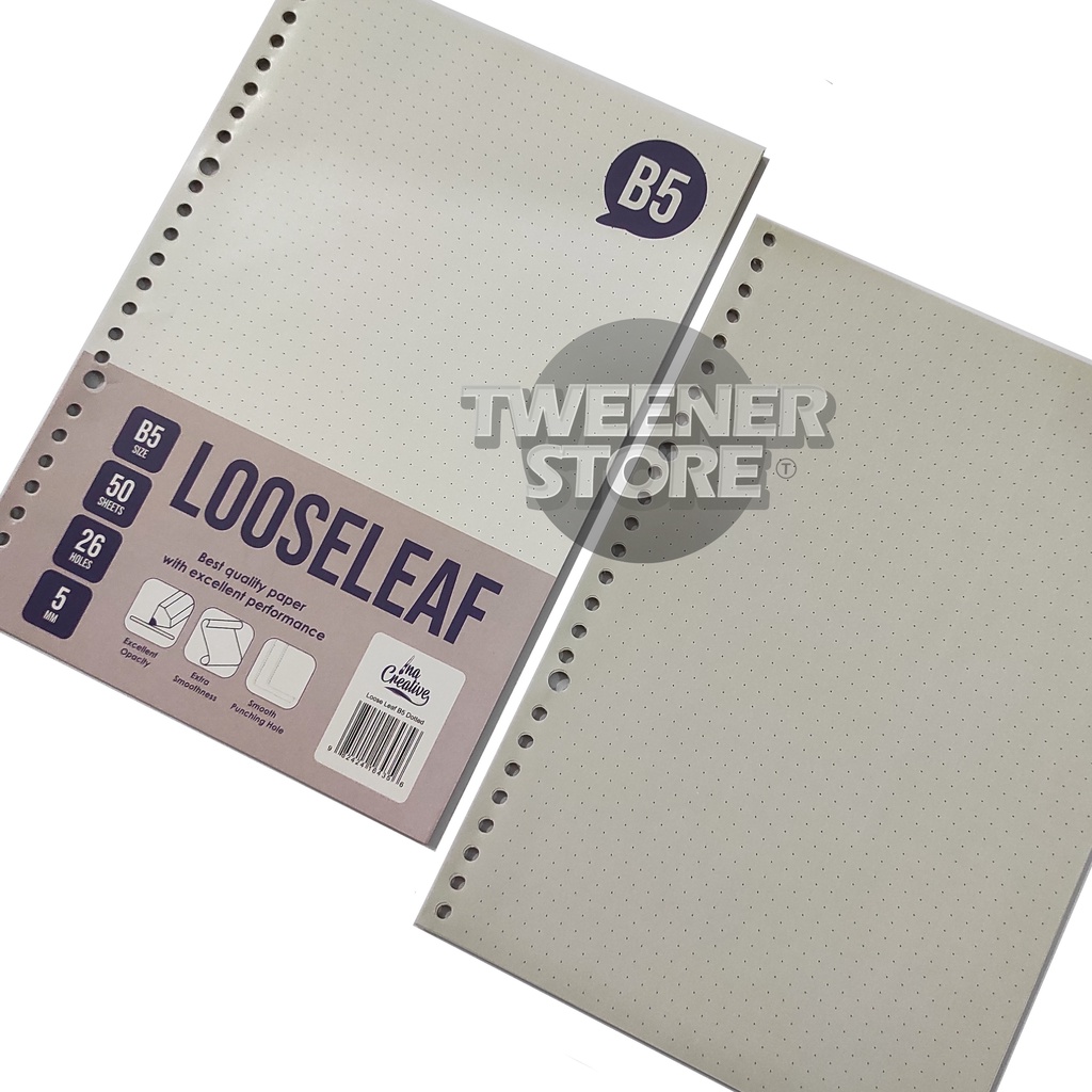 Jual [B5-TITIK] INA Creative Isi Binder Loose Leaf B5 Dotted | Titik-Titik 5mm | Shopee Indonesia