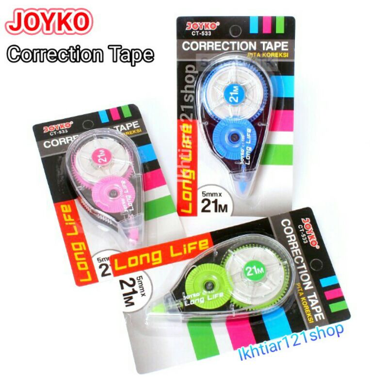Jual Correction Tape Joyko/Tip-X Label Pita Koreksi Joyko CT-533 ...