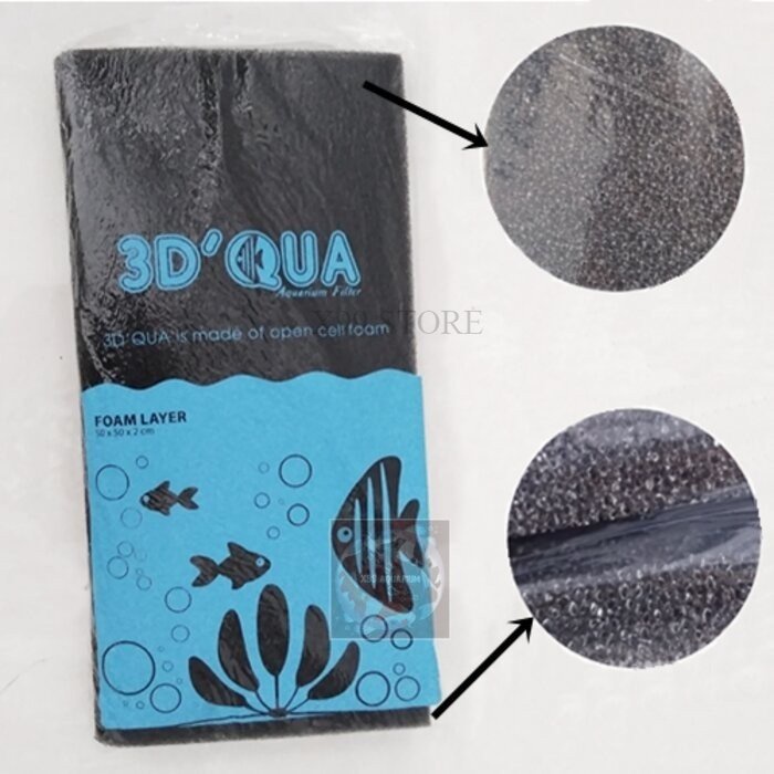 Jual BUSA FILTER 3D QUA 50X50X2 CM BUSA BIOFIL HITAM MEDIA FILTER KOLAM ...
