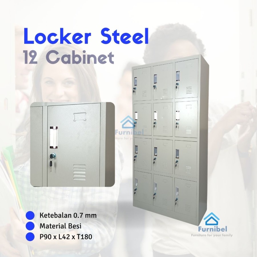 Jual LOKER 12 PINTU - LOCKER STEEL 12 CABINET | Shopee Indonesia