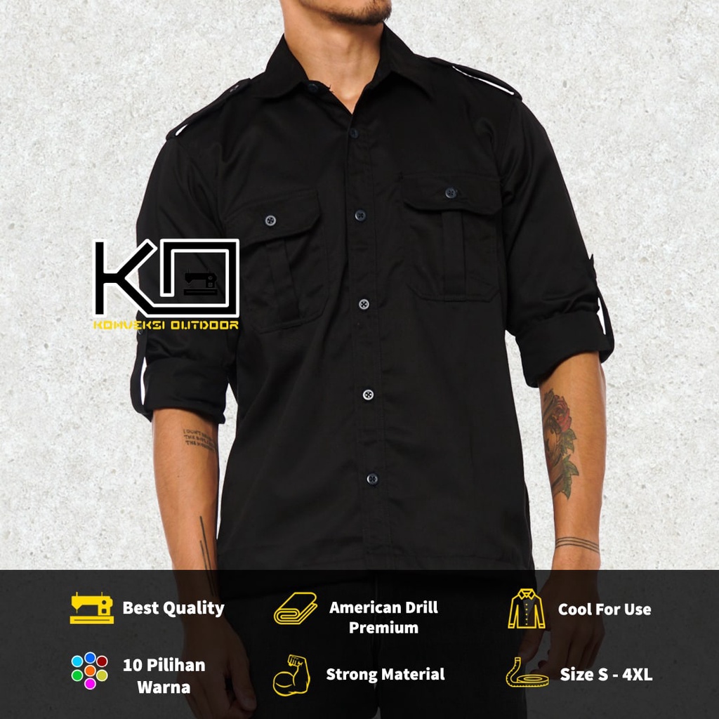 Jual BAJU KEMEJA PDL LAPANGAN OUTDOOR INDOOR PRIA LENGAN PANJANG ...