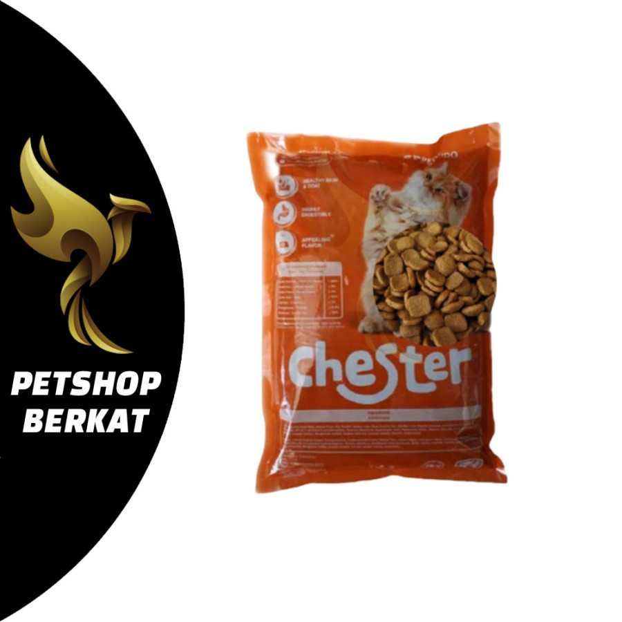 Jual makanan kucing premium CHESTER tuna flavour repack 1KG & 800 gr ...