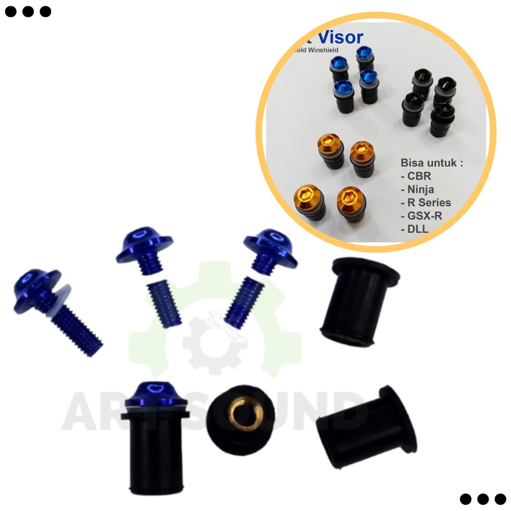 Jual Baut Winshield R15 V3 V4 / Baut Visor R15 V3 / Ring Karet Visor ...