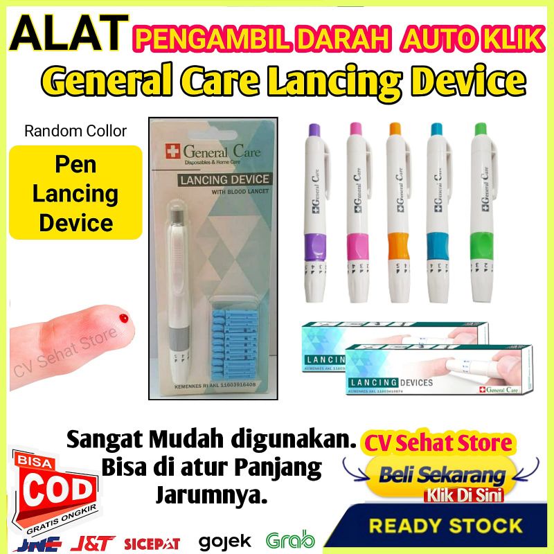 Jual Lancing Device with Blood Lancet / Pen Lancets / Pen Bekam ...
