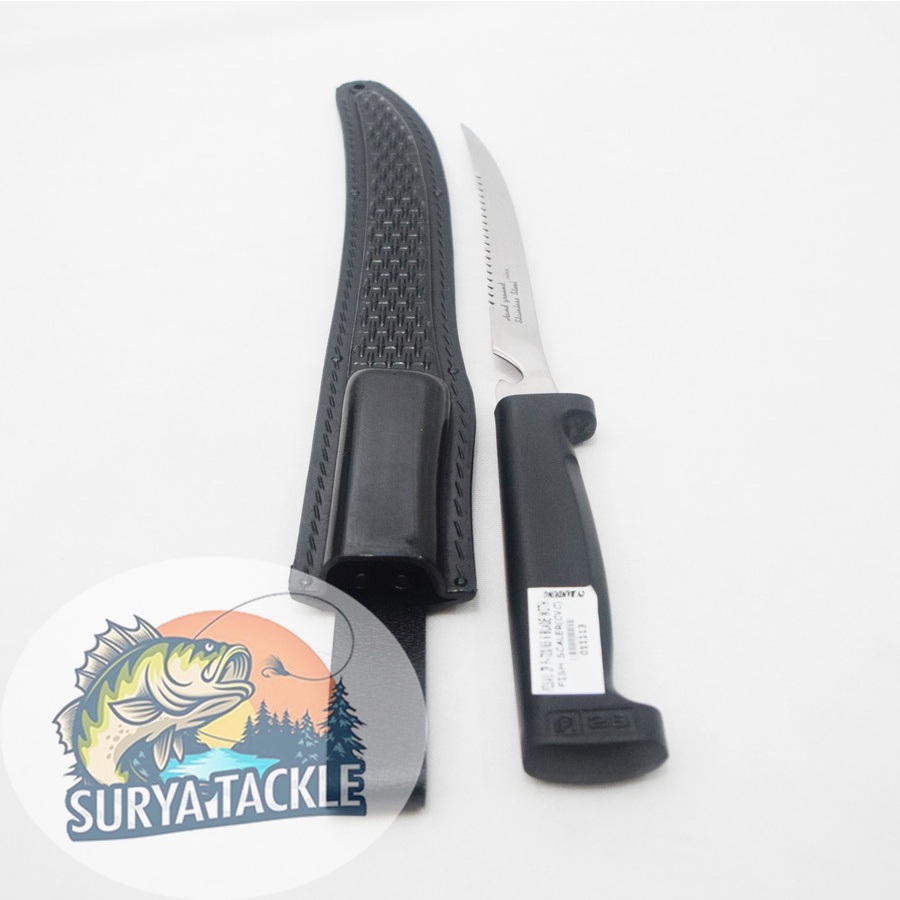 Jual Pisau Fillet Ikan / Fishing Knife Bergerigi Super Tajam Made In ...