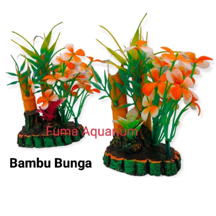 Jual Relief Ornamen Dekorasi Mainan Aquarium Aquascape Motif Bambu ...