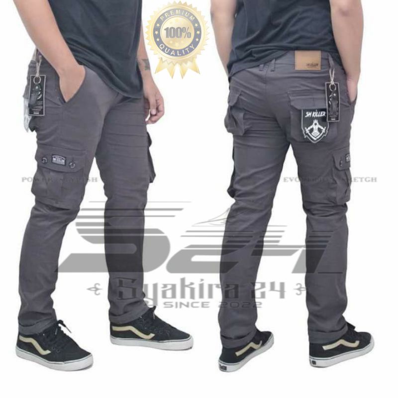 Jual CELANA CARGO PANJANG DISTRO MERK TEMBUS FULL ACC | Shopee Indonesia