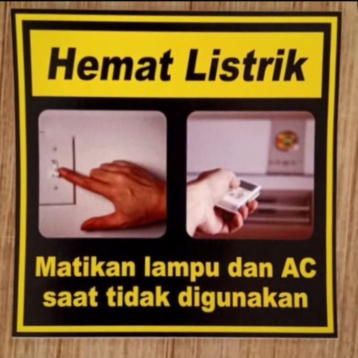 Jual Stiker 3K Matikan Lampu Dan Ac Uk 10X10 Cm | Shopee Indonesia