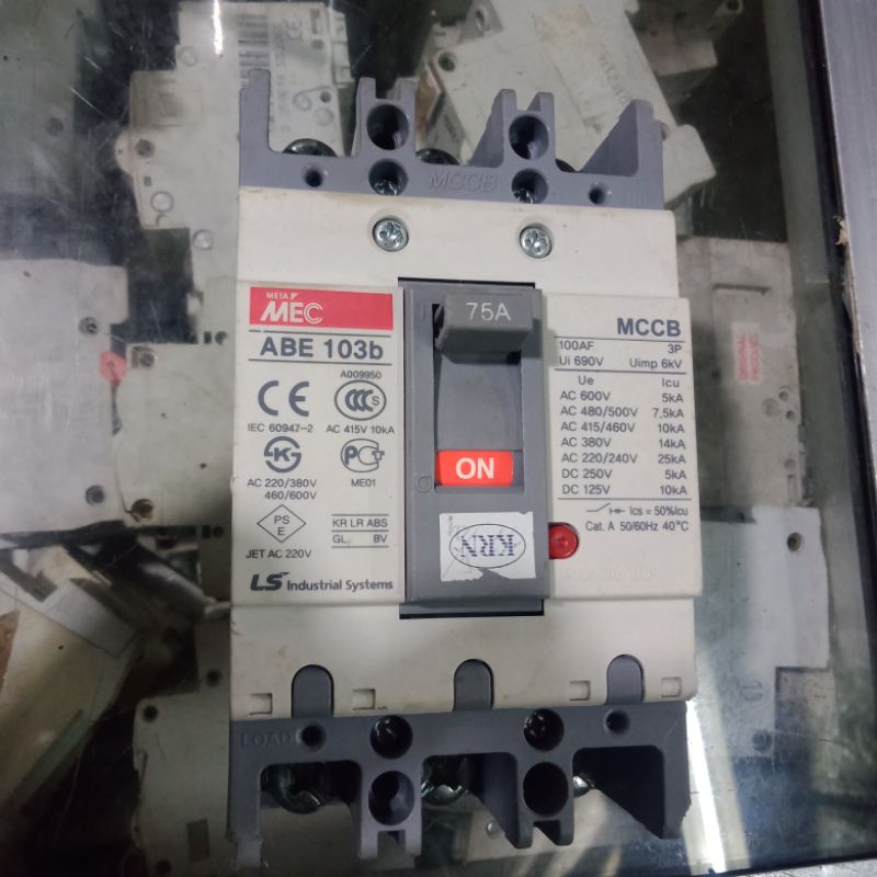 Jual mccb breaker ls abe103b 75a 3p | Shopee Indonesia