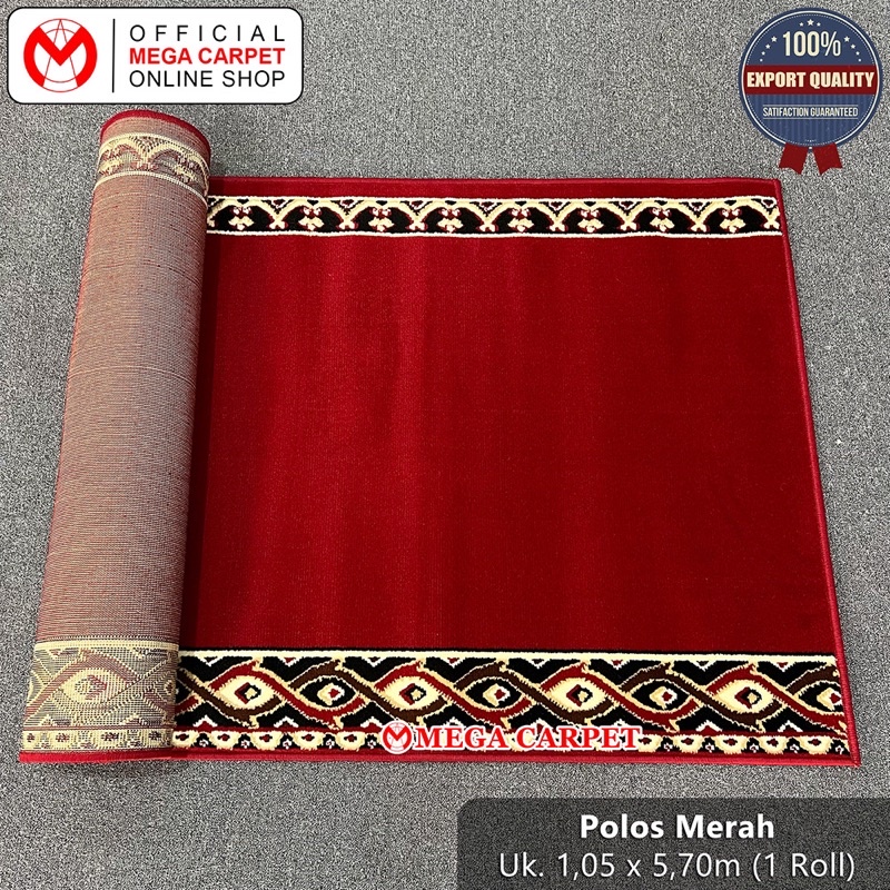 Jual Sajadah Roll / Karpet Masjid [Polos Merah] | Shopee Indonesia