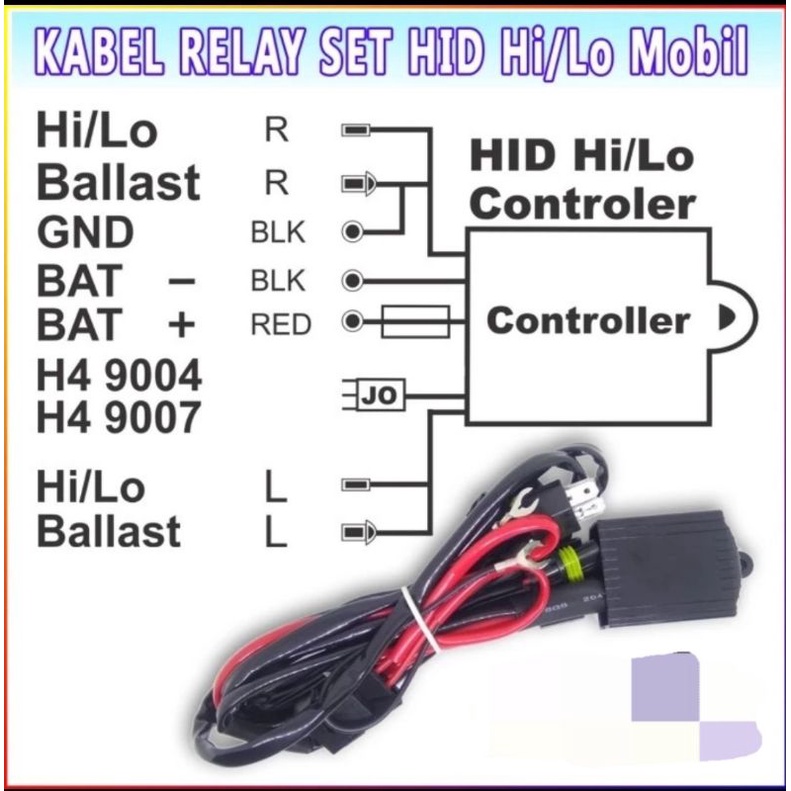 Jual Kabel Relay Set HID Motor Mobil & Projector HID projie BILED ...