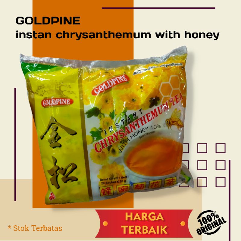 Jual Goldpine instant chrysanthemum tea with honey 20 sachet × 20gr | Shopee Indonesia