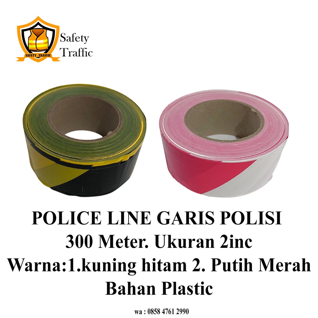 Jual POLICE LINE GARIS POLISI SAFETY LINE 2 inch Panjang 300 meter ...