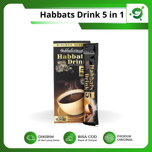 Jual Habbat's Drink Minuman Herbal Habbatussauda Serbuk Kemasan Isi 10 ...