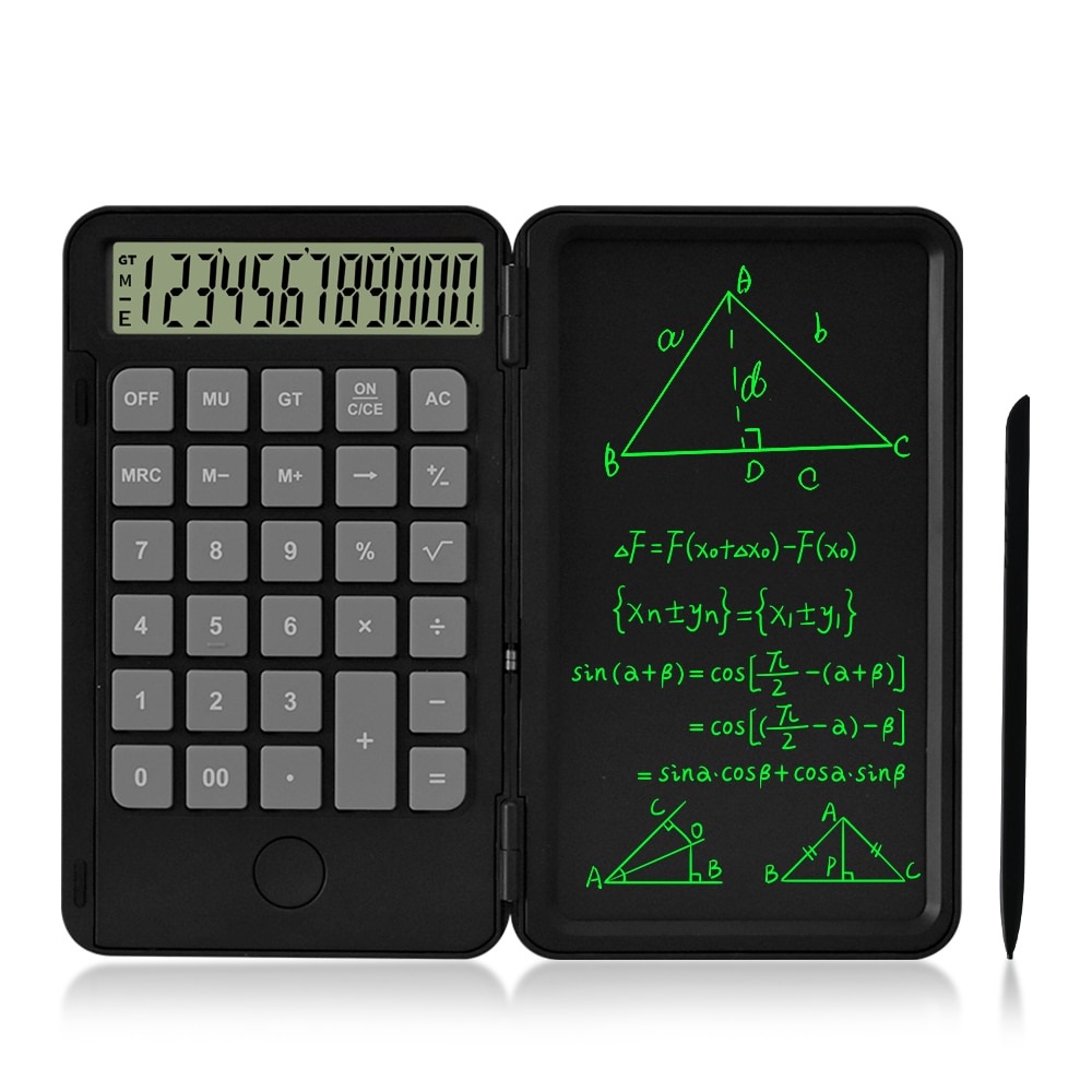 Jual Rechargeable Calculator 12 Digit with Erasable LCD Writing Pad ...