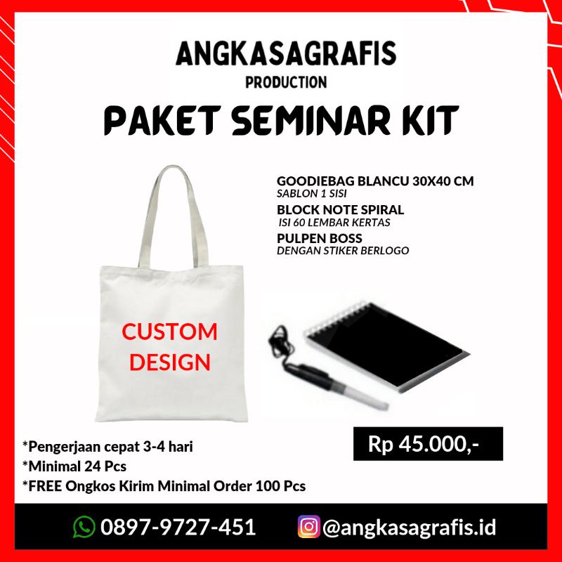 Jual Paket Seminar Kit Goodiebag, Block note, Pulpen | Shopee Indonesia
