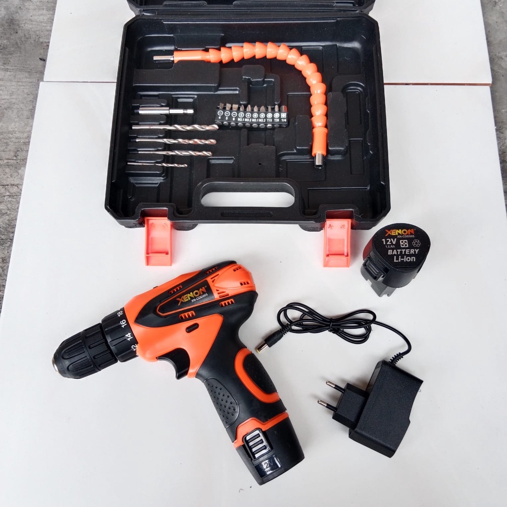 Jual MESIN BOR CORDLESS CHARGER XENON CDD500 CORDLESS DRILL 12 V - 2 ...