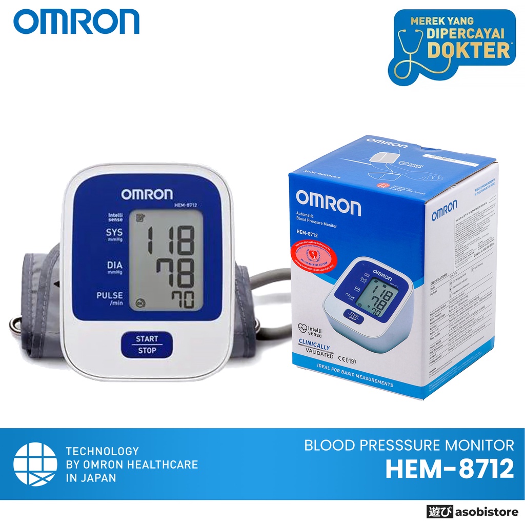 Jual Tensimeter Alat Cek Tensi OMRON HEM-8712 Digital Tensimeter ...