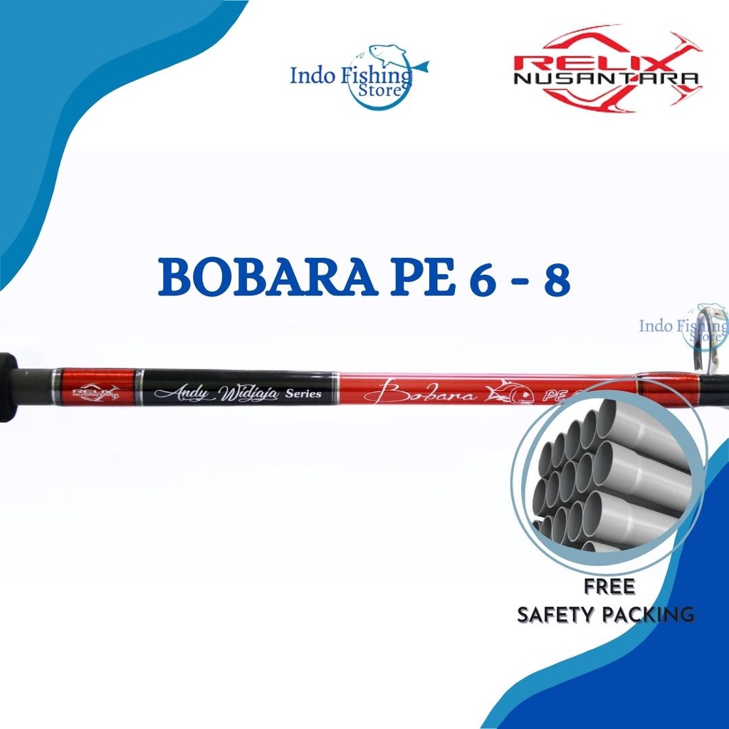 Jual Joran Popping Relix Nusantara Bobara PE 6-8 Gift Popper Alaska Free Packing Pipa PVC ...