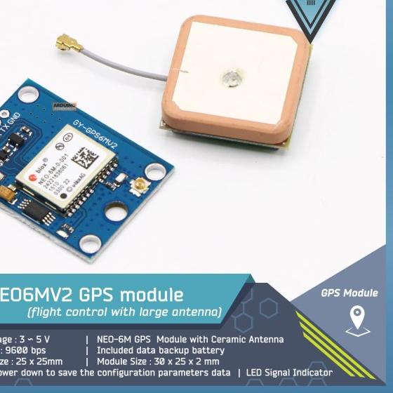 Jual GY-NEO6MV2 GPS Sensor Module | Arduino Raspberry pi | Shopee Indonesia