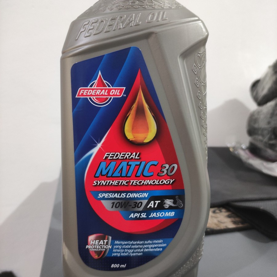 Jual OLI MOTOR MEREK FEDERAL MATIC 30 10/30W ECOMAXX BOTOL ABU-ABU ...