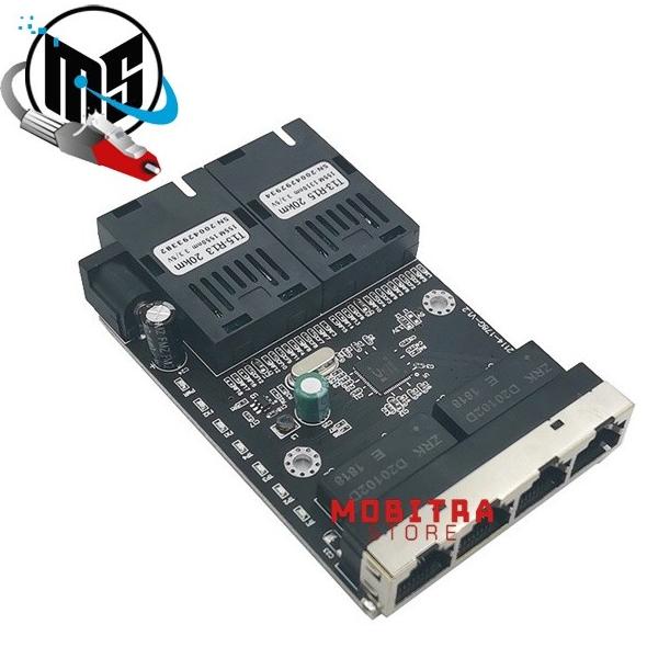 Jual Media Converter BOARD 2 FO 4 LAN | 2FO 4LAN | 2 Port FO 4 Port LAN ...
