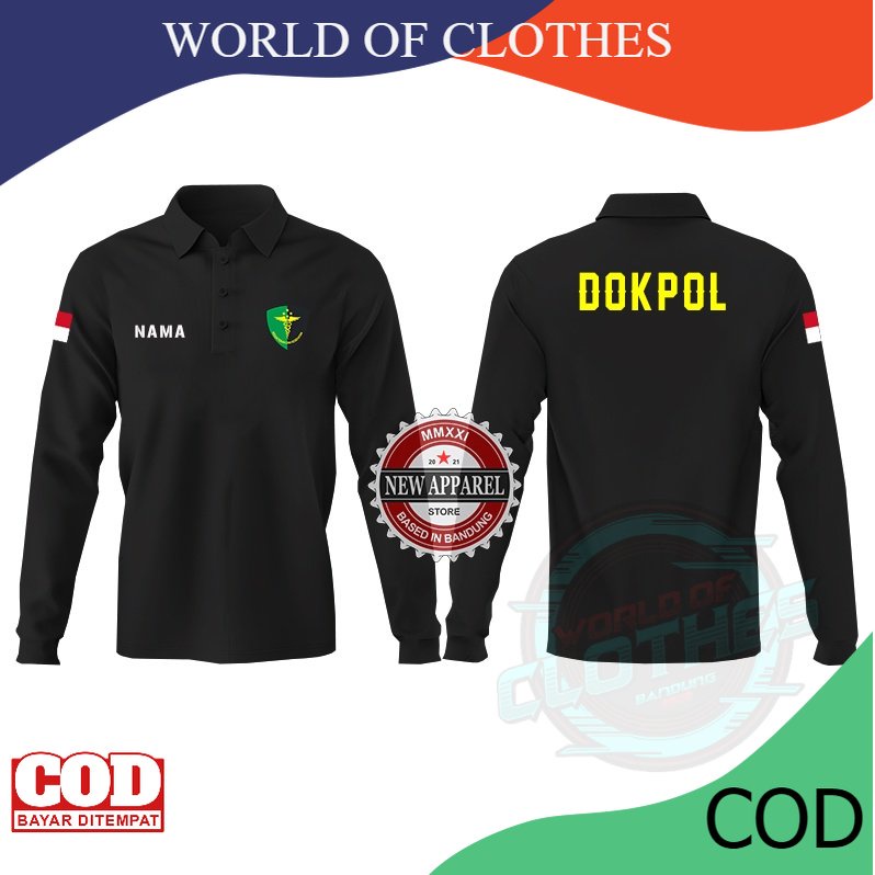 Jual KAOS POLO DOKPOL LENGAN PANJANG / KAOS KERAH DOKPOL LENGAN PANJANG ...