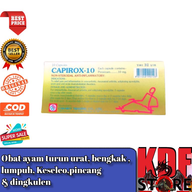 Jual Capirox-10 Import Bangkok Thailand Obat Tedun Lumpuh Keseleo Untuk ...