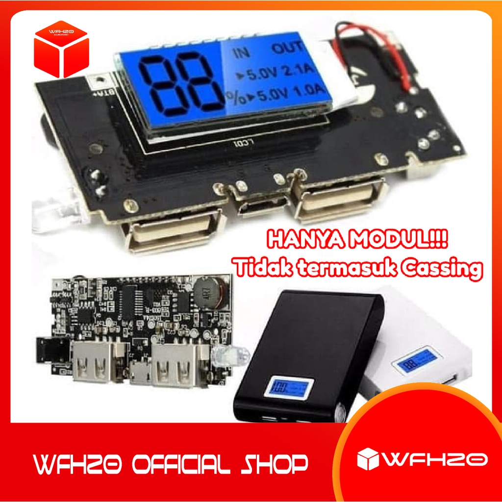 Jual Modul Powerbank 2 Output With LCD 5V 2A Power Bank Dengan LCD ...