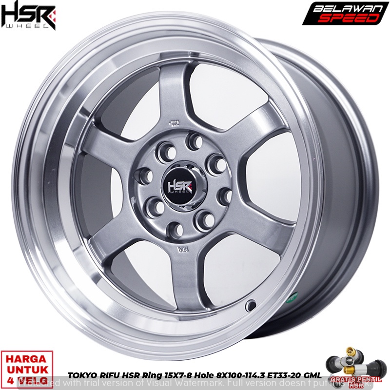 Jual VELG MOBIL RACING RING 15 HSR TOKYO RIFU PCD 4X100/114,3 UNTUK BRIO NISSAN MARCH KIA ...