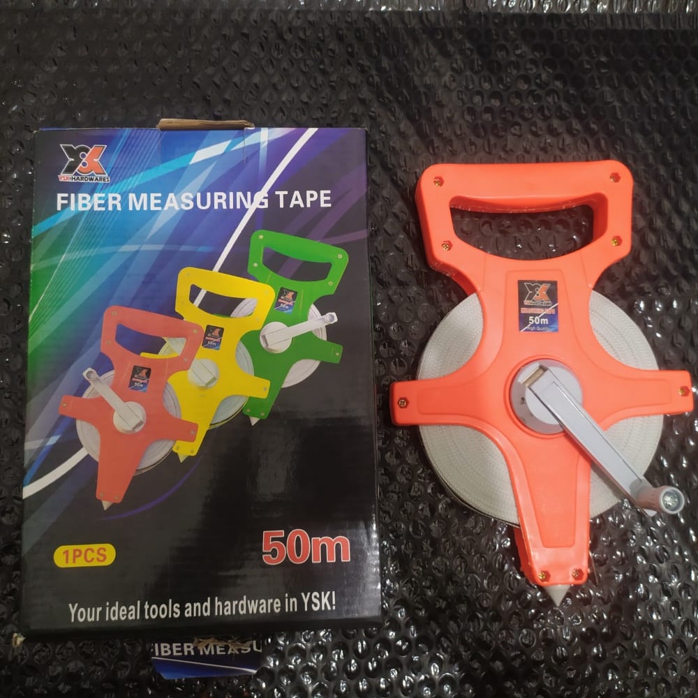 Jual METERAN FIBER 50 METER / METERAN TANCAP TANAH 50 M 50 METER ROLL ...