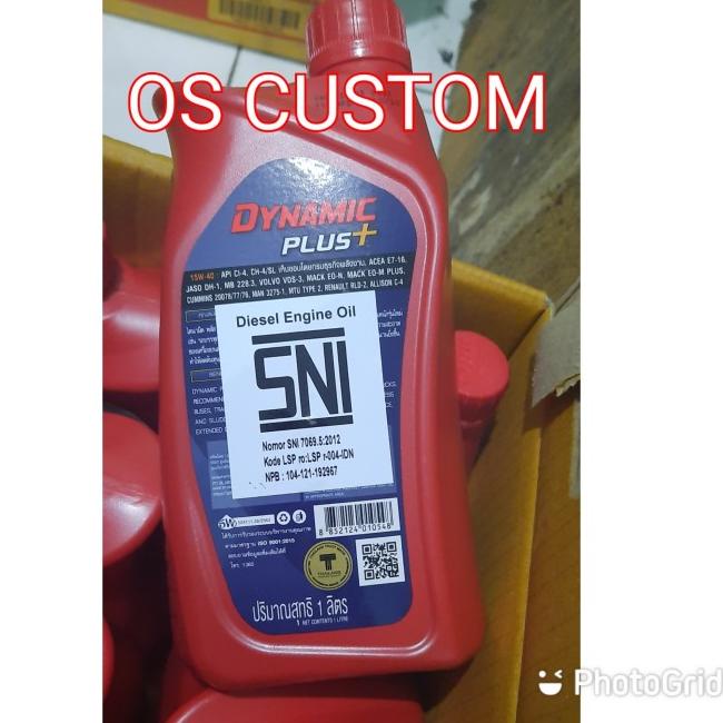 Jual Oli Diesel PTT Lubricants Dynamic Plus+ 15W40 15w-40 API CI-4 1 L ...