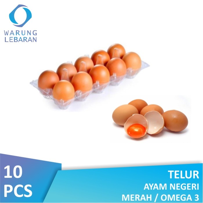 Jual Telur Ayam Negeri Omega 3 (Isi 10 Pcs) | Shopee Indonesia
