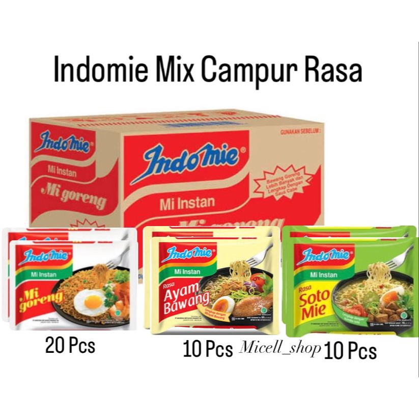 Jual PAKET INDOMIE MIX CAMPUR RASA INDOMIE GORENG ,SOTO, DAN AYAM BAWA ...