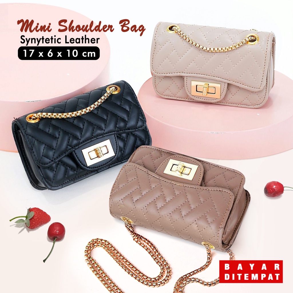 Jual Tas selempang wanita mini tali rantai sling bag kecil shoulder bag tas pesta | Shopee Indonesia