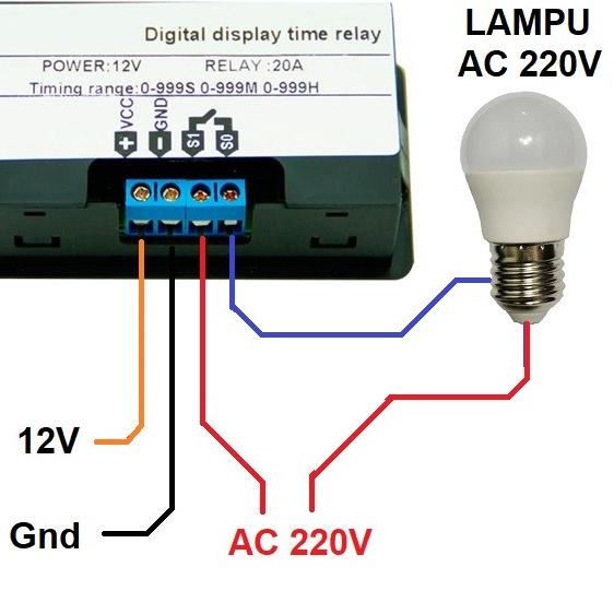 Jual TM1 Timing Delay Timer Relay Module 12V Digital LED Dual Display ...