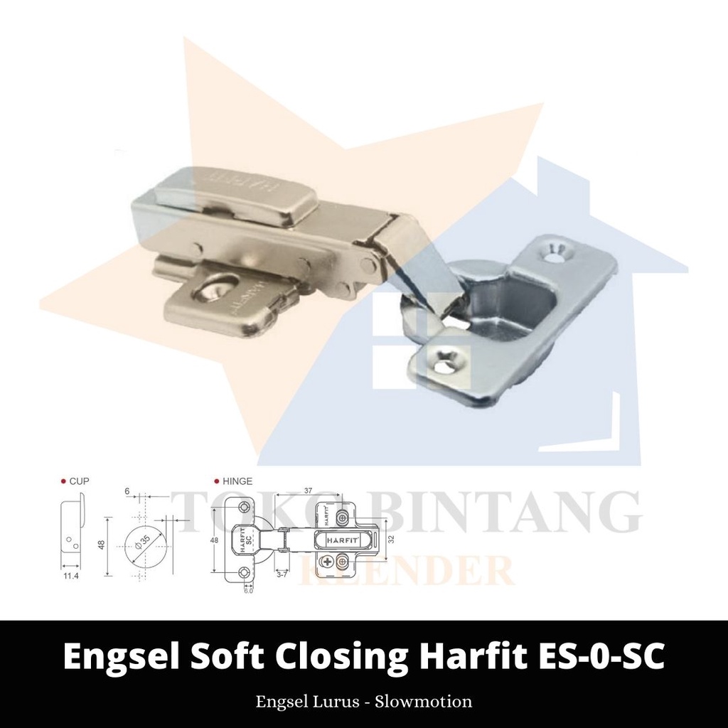 Jual Engsel Lurus Slow Harfit ES-0-SC (pcs) | Shopee Indonesia