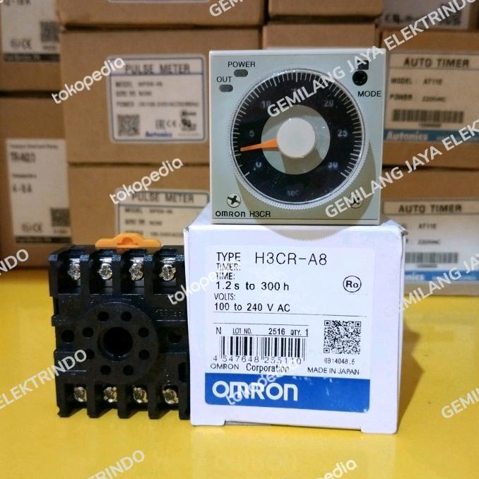 Jual TIMER OMRON H3CR-A8 220V 8PIN + SOKET ORIGINAL MADE IN JAPAN ...