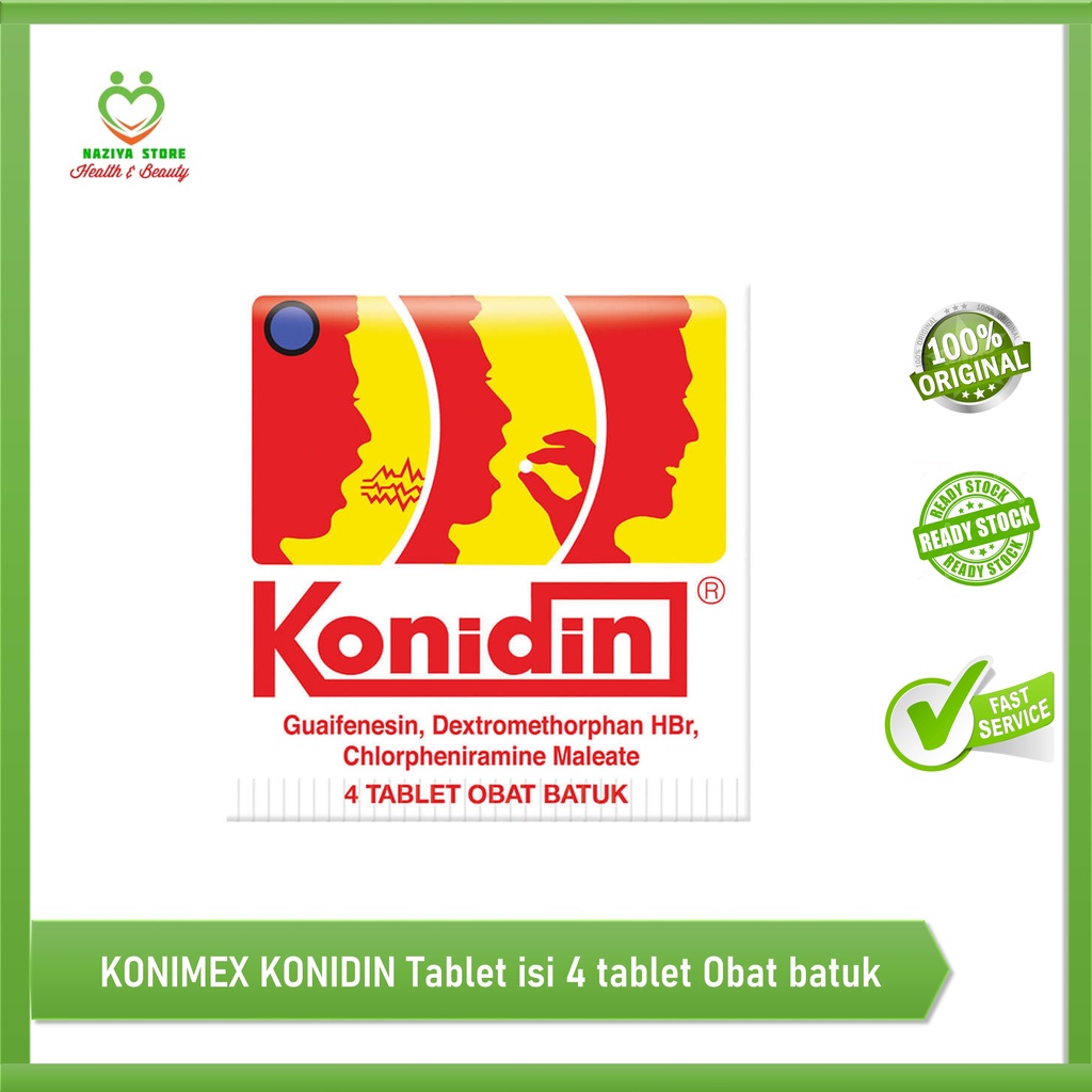 Jual KONIMEX KONIDIN Tablet isi 4 tablet Obat batuk | Shopee Indonesia