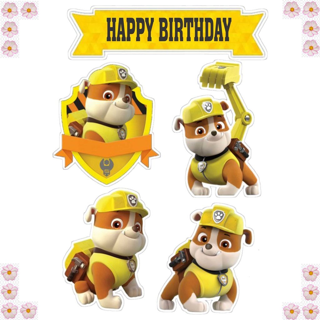 Jual TOPPER CAKE TOPPER ULANG TAHUN TOPPER ULTAH / HIASAN KUE RUBBLE ...