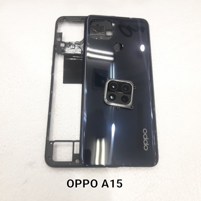 Jual CASING KESING HOUSING FULLSET OPPO A15 BEZEL DAN BACKDOOR original ...