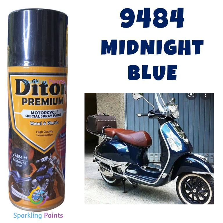 Jual Pilox Diton Premium Vespa Midnight Blue 9484 400ml Warna Biru Tua ...