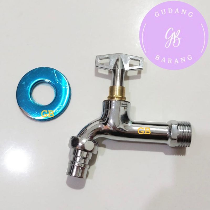 Jual Kran Taman Kunci - Kran Air Tembok 1/2 Inch | Shopee Indonesia